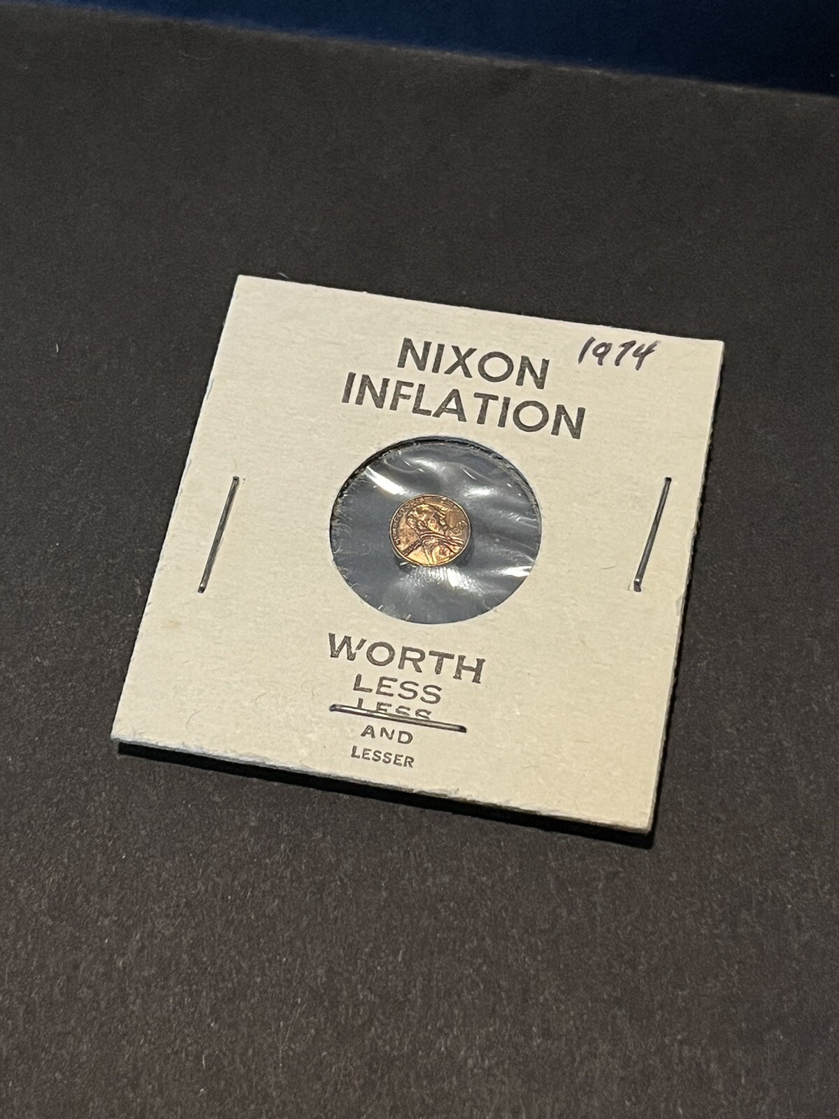 Nixon Inflation Worth Less and Lesser miniature penny 1974 | eBay