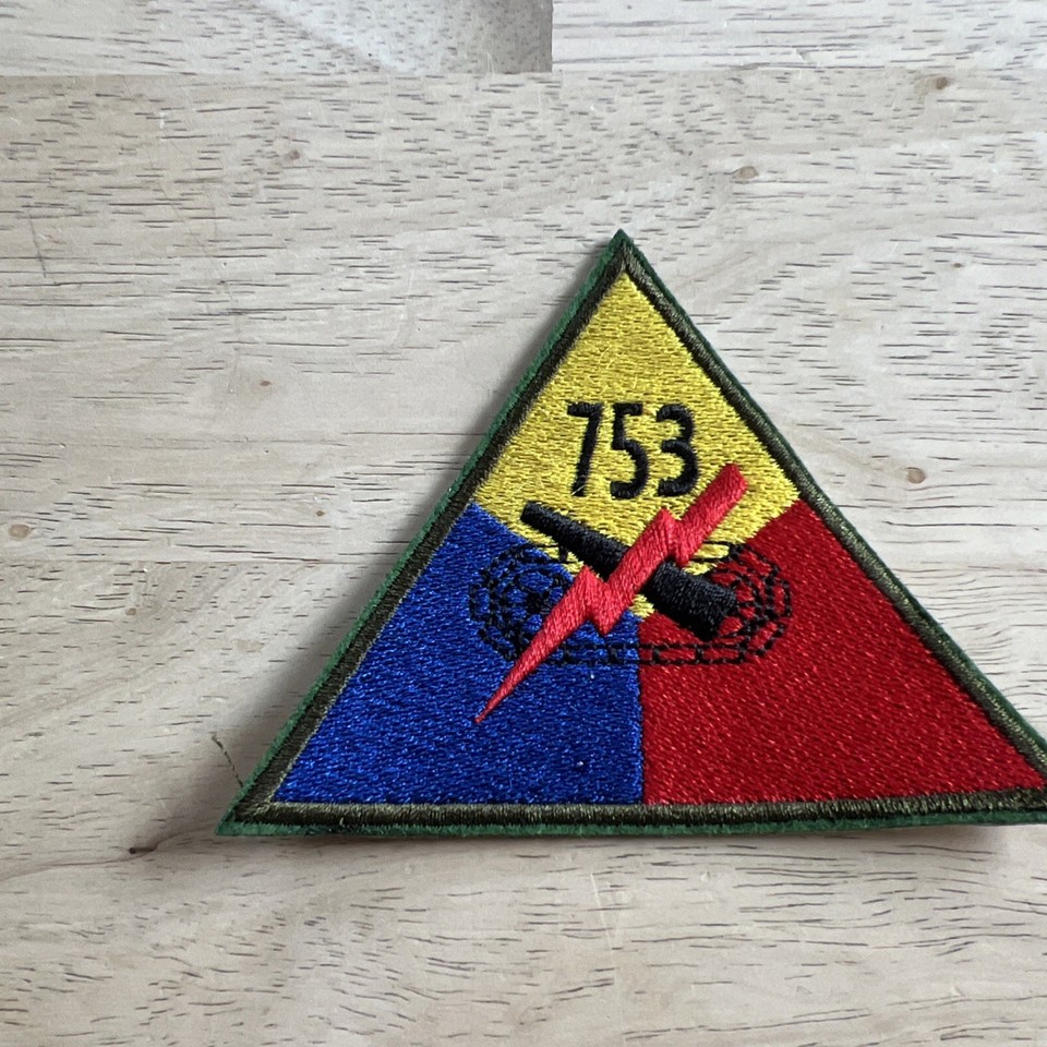 WW 2 US Army Armored Tank Division Battalion Triangle 753 Patch | eBay