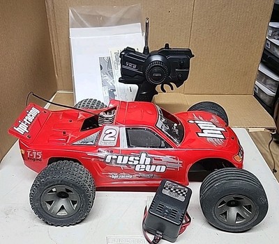 HPI Racing Rush Evo W Nitro Star T-15 Motor And Tx-2 Controller Charge ...