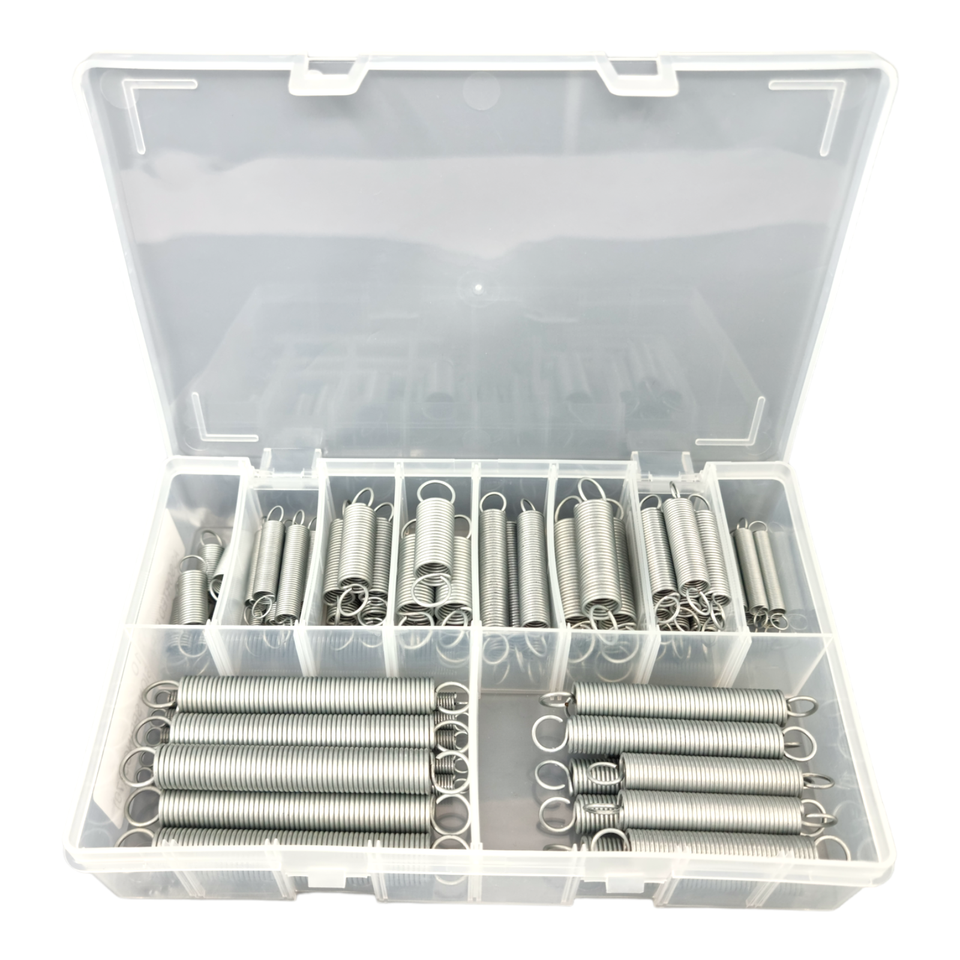 Assorted Box of Expansion Springs Extension Tension Spring Set Taught ...
