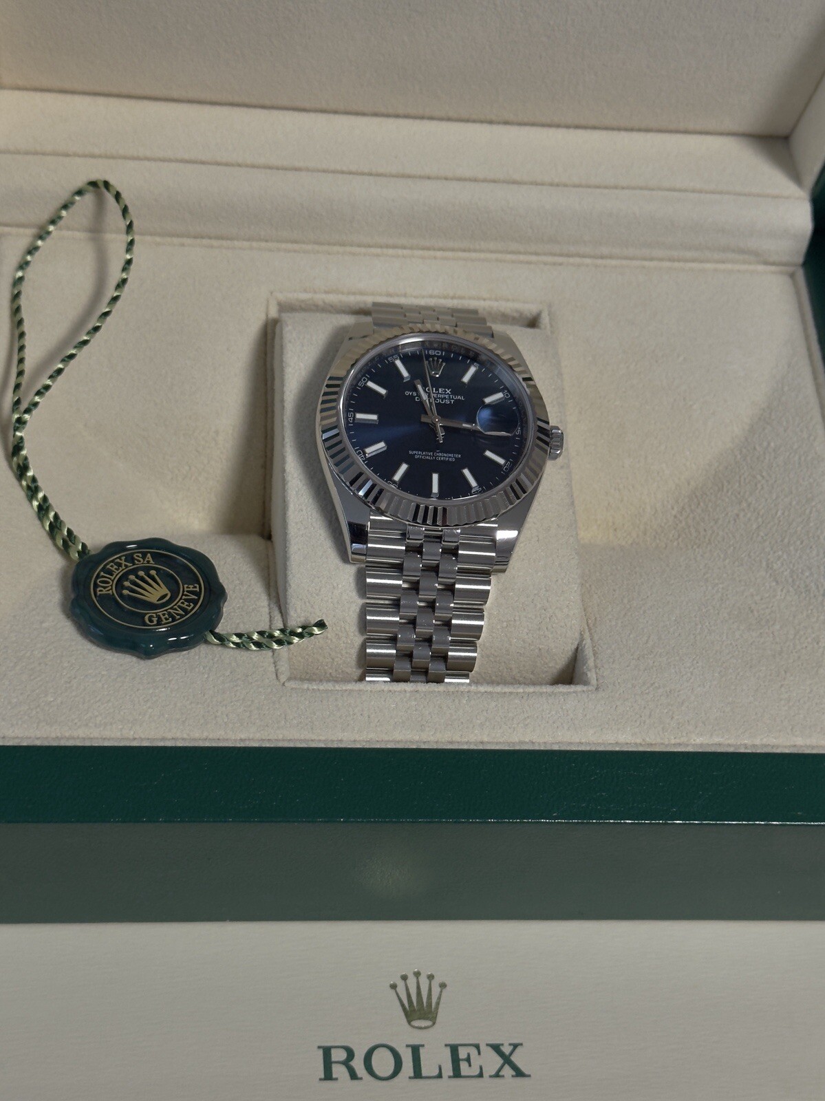 Rolex Datejust 41 126334 Blue Dial Jubilee Band, Box & Papers Preloved ...