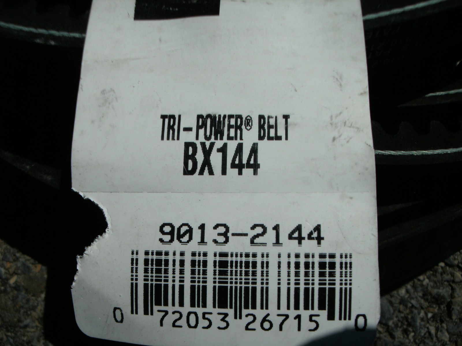 GATES BX144 TRI-POWER COGGED V-BELT 9013-2144 | eBay