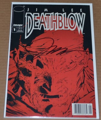 DEATHBLOW #1 Signed by Artist JIM LEE Autographed RARE NEWSTAND ISSUE ...