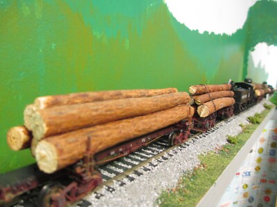 HO Scale Genuine Pine Log Load Shay Kadee Skeleton Log Car 4 Loads | eBay