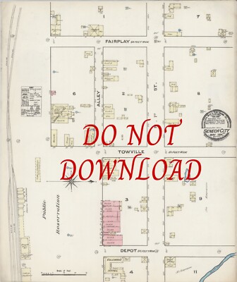 1884 Historical COPY Map Seneca South Carolina 17" X 20" VERY DETAILED ...