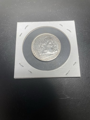 1939 Germany Paul Von Hindenberg Silver Coin 2 Reichsmark Third Reich ...