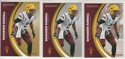 DAMARIOUS RANDALL RAINBOW LOT (3) #31 2015 PANINI ARIZONA ST GOLD ...
