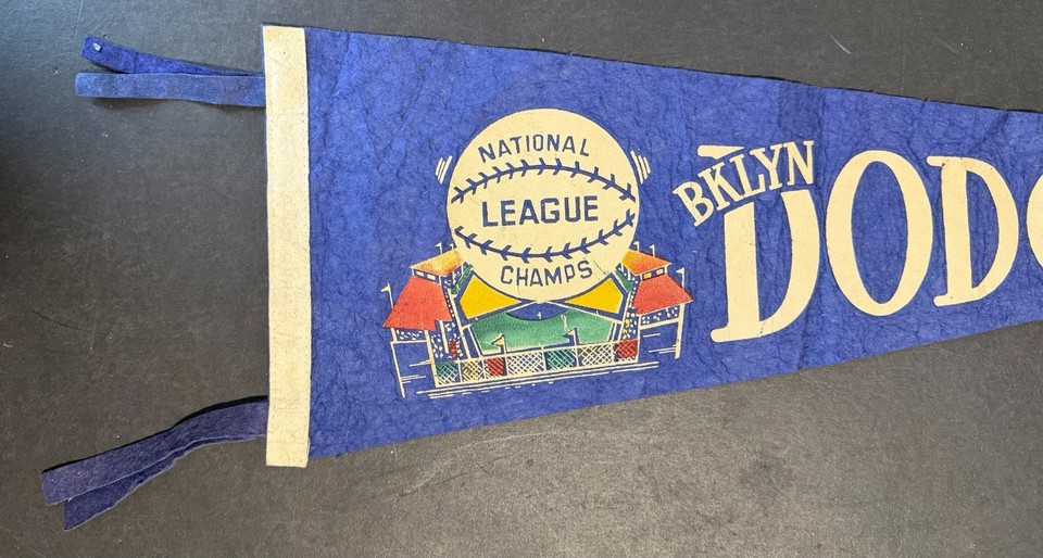 Circa 1940s Brooklyn Dodgers National League Champion Pennant MLB ...
