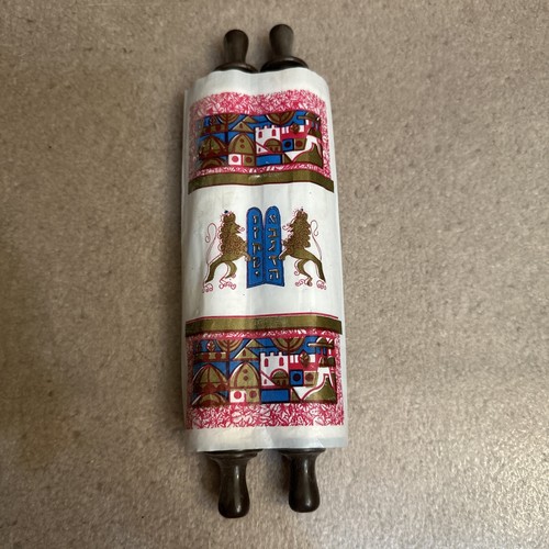vintage Jewish Judaica mini replica Miniature Torah Scroll on paper | eBay