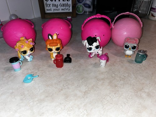 Lol Surprise Pets Lot Of 4 Pets - Dog, Cat, Bunny and Owl with some ...