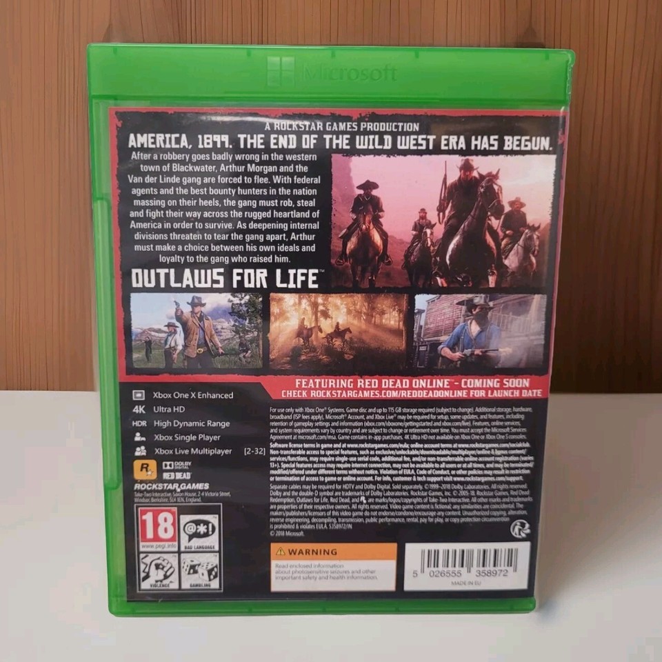 Red Dead Redemption II 2 Xbox One RDR2 2 Discs - Boxed - Plays on ...