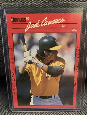 Jose Canseco Donruss 1990 ERROR BASEBALL CARD “No . After INC Error ...