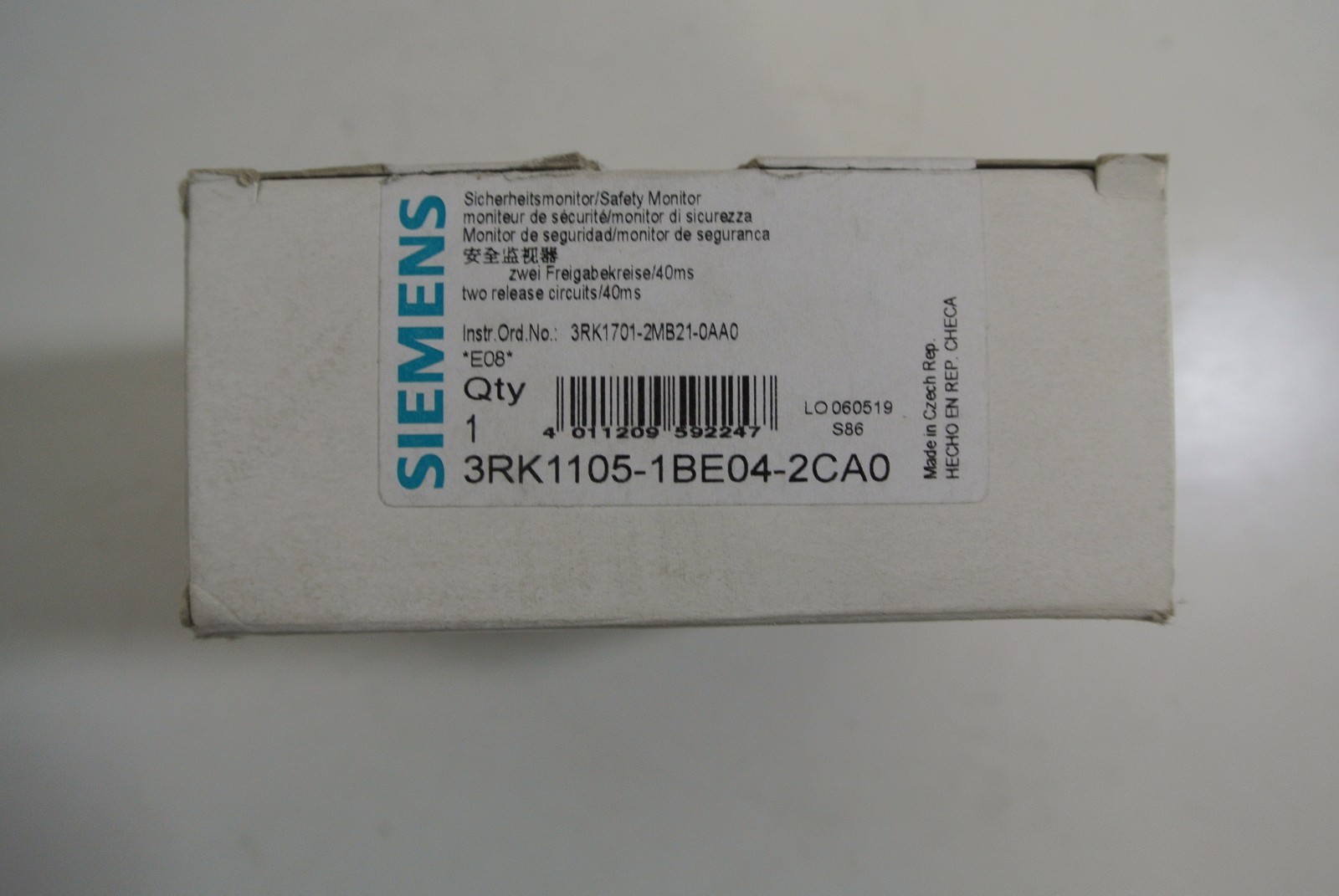 Siemens Safety Monitor Relay 3RK1105-1BE04-2CA0 | eBay