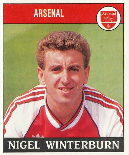 011 NIGEL WINTERBURN # ENGLAND ARSENAL.FC STICKER FOOTBALL 89 PANINI ...