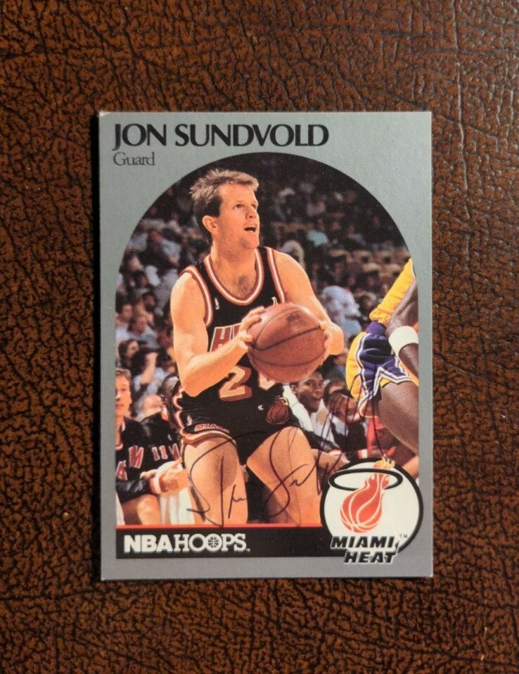 Jon Sundvold Signed Autographed 1990-91 NBA Hoops Card Authentic ...