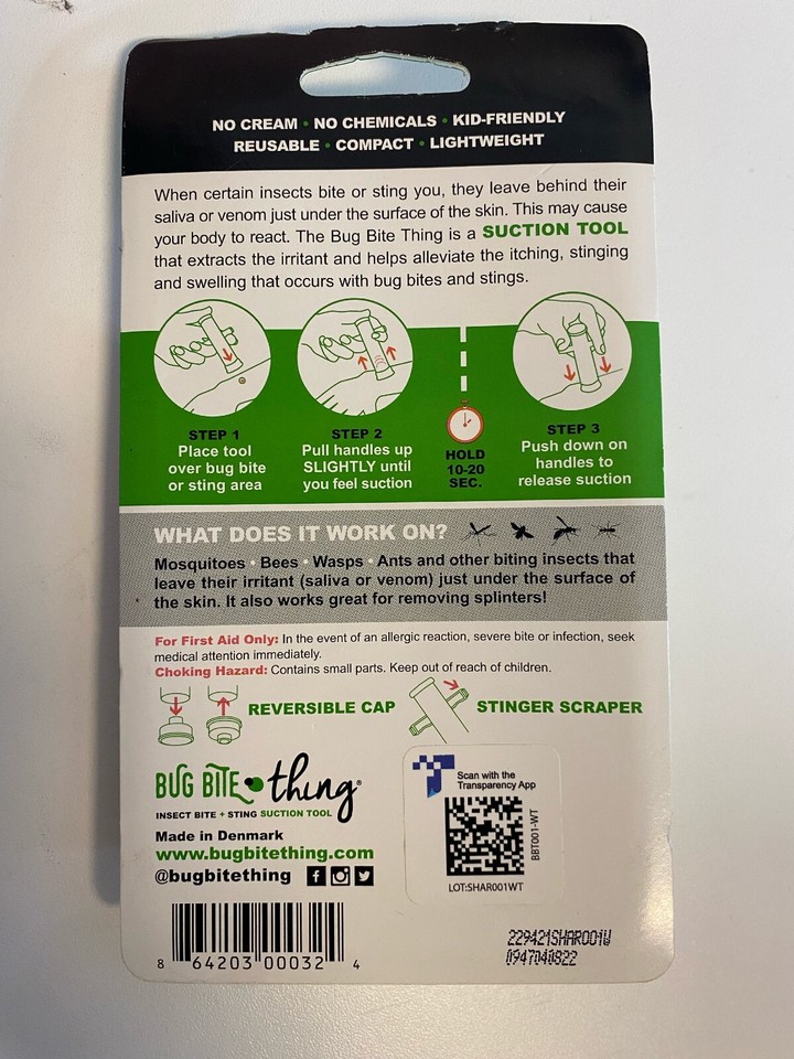 Bug Bite Thing Suction Tool Poison Remover Natural Insect Bite Relief ...