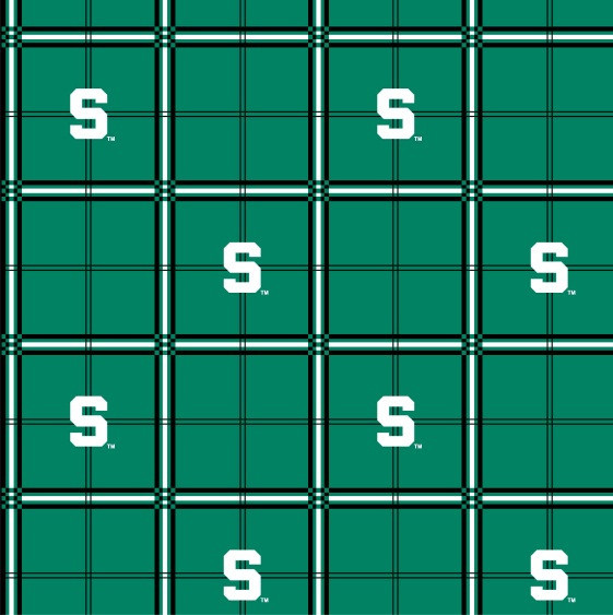 MICHIGAN STATE COTTON FABRIC-MICHIGAN STATE SPARTANS COTTON FABRIC-ALL ...