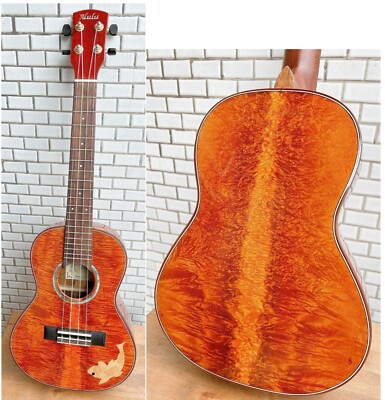 Alulu Solid Curly Acacia Koa Tenor Ukulele fish inlay BU990 | eBay