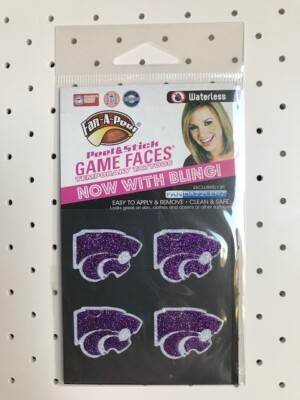0013 Kansas State - 4 Glitter Tattoos | eBay