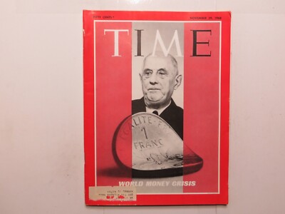 Time Magazine November 29 1968 World Money Crisis 2Tx2 | eBay