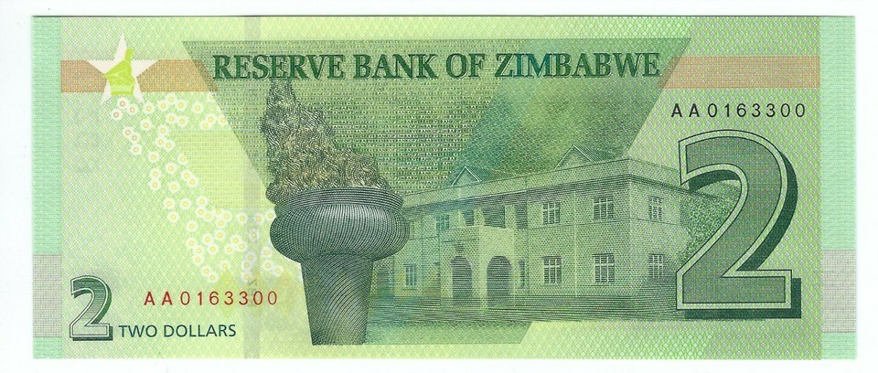 P101a 2019 Zimbabwe 2 dollar bond note UNC (world lot) Combined ...