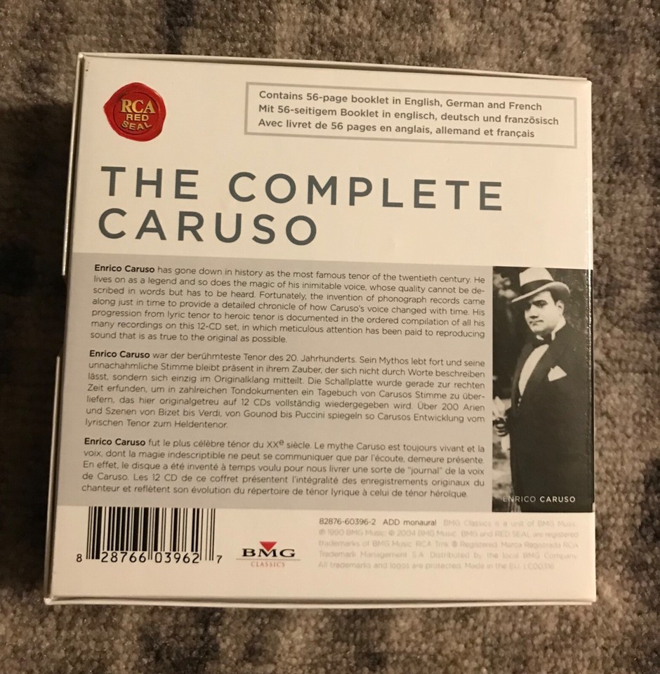 The Complete Caruso RCA Complete Collections 12CDs Enrico Caruso | eBay