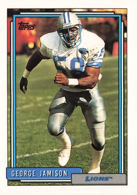 George Jamison 1992 Topps #44 Detroit Lions | eBay