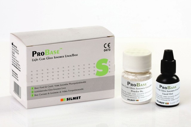 Pro Base Light Cure Glass Ionomer Liner Base16g Powder 12ml LIQ ...