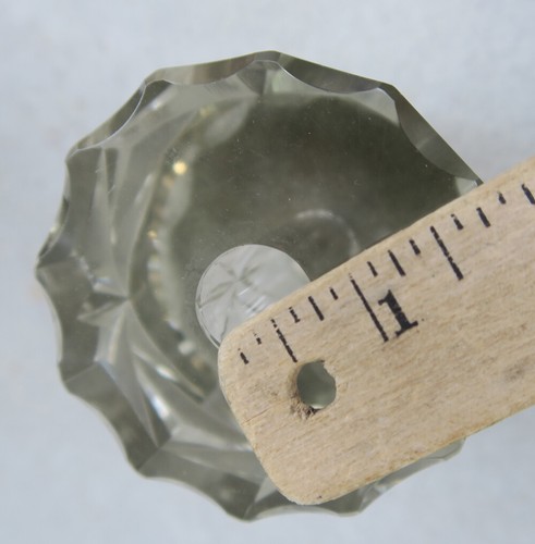 Cut crystal clear glass Vintage Lamp spacer part Czech Italy Austrian ...