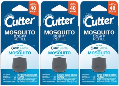 Lot Of 3 - Cutter Mosquito Repellent 40-Hour Refill Cutter Eclipse Zone ...