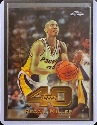 Reggie Miller - Refractor - 1998 Topps Chrome - Topps 40 #T40-8 | eBay.de