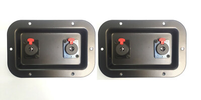 2Pcs Metal Speaker Jack Plates W Locking (1/4") Female Phono Connectors ...