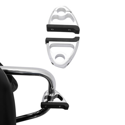 Chrome 1-1/4" Universal Motorcycle Front Engine Guard Highway Bar Toe ...