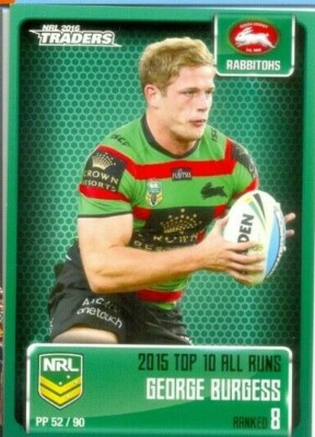 2016 NRL Traders Puzzle Pieces Card PP52/90 George Burgess - Rabbitohs ...
