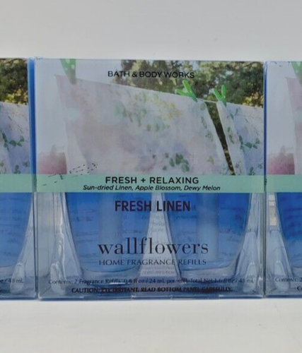 Bath & Body Works Fresh Linen Wallflowers Home Fragrance Refill S/2 ...