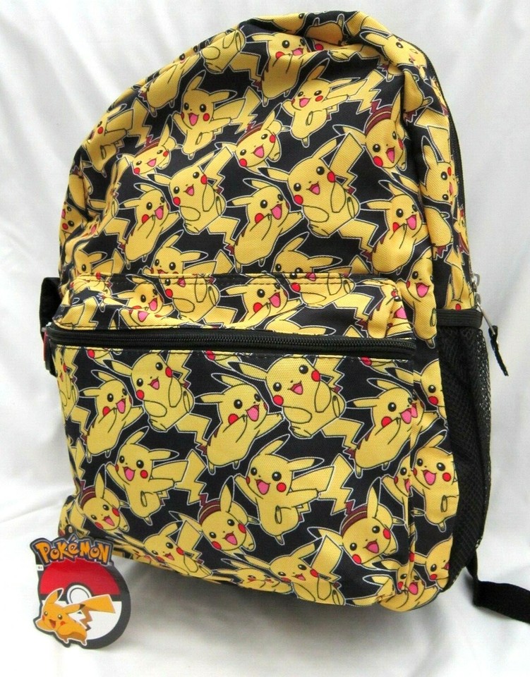 Pokemon Pikachu Characters Allover 14" Backpack with Two Compartments ...