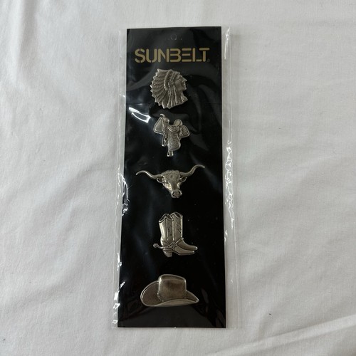 VTG Sunbelt Button Cover 5 Pc Western Cowboy Hat Boots Steer Native ...