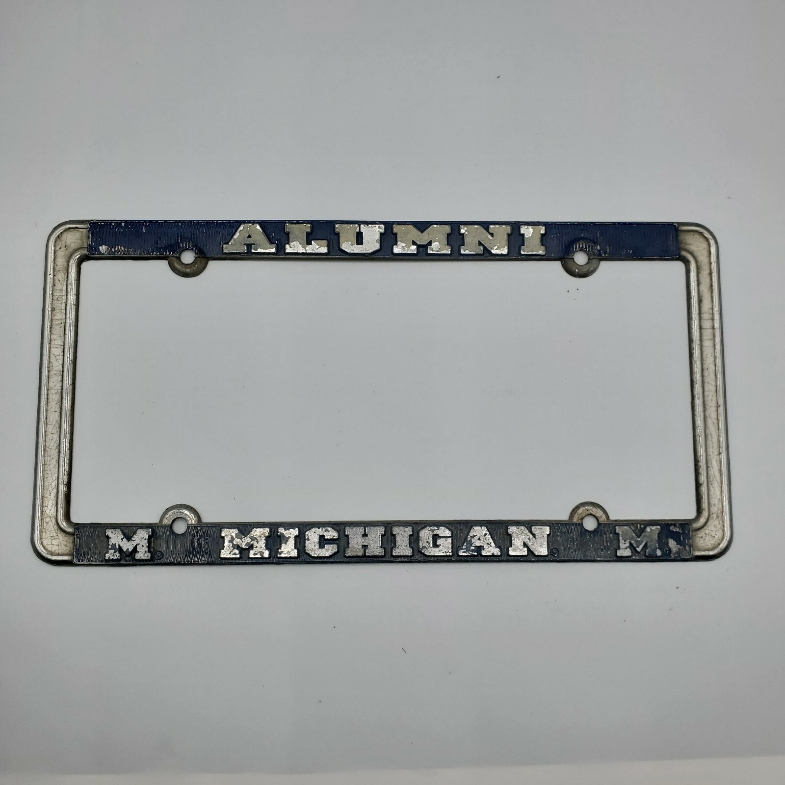 Alumni Michigan University Silver Metal License Plate Frame Holder ...