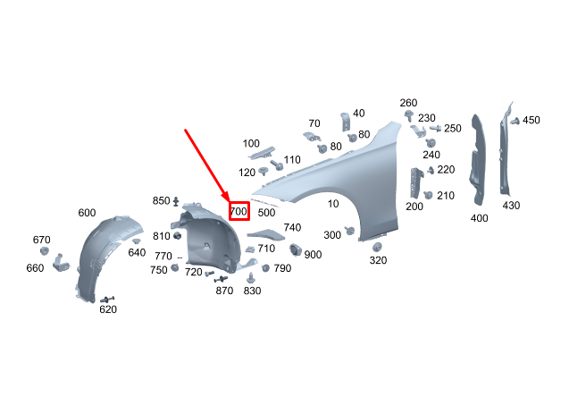 MB S W223 Radkastenverkleidung vorne links hinten Teil A2236900300 ...