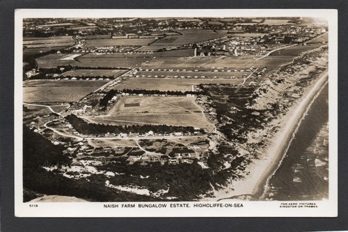 Postcard Highcliffe on Sea nr Christchurch Dorset aerial view Naish ...