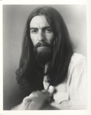 George Harrison The Beatles Icon 1972 Long Hair Beard Rare Vintage Type ...