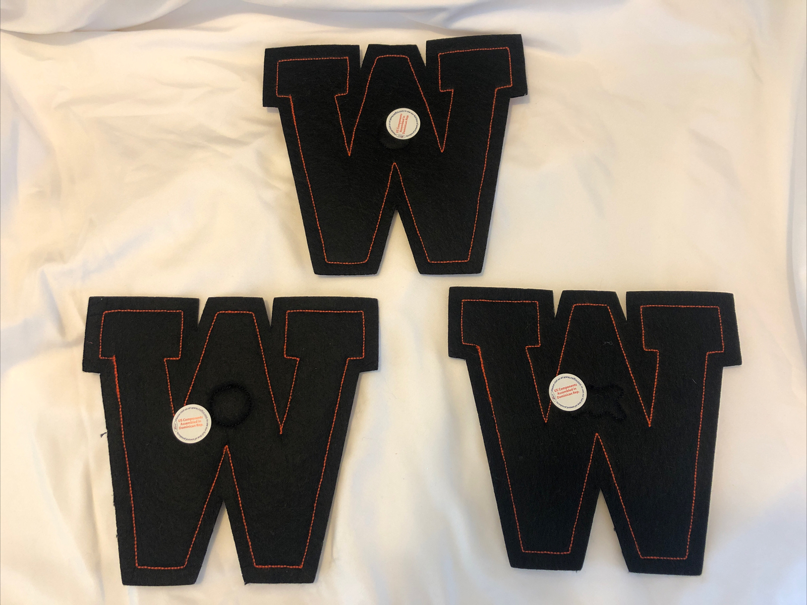 Lot Of 3 NEFF Varsity Letter W School Letterman GOLD Chenille Patch 8 ...