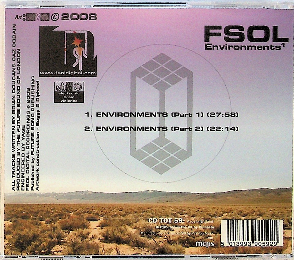 FSOL The Future Sound Of London – Environments CD (NEW SEALED 2008) IDM ...