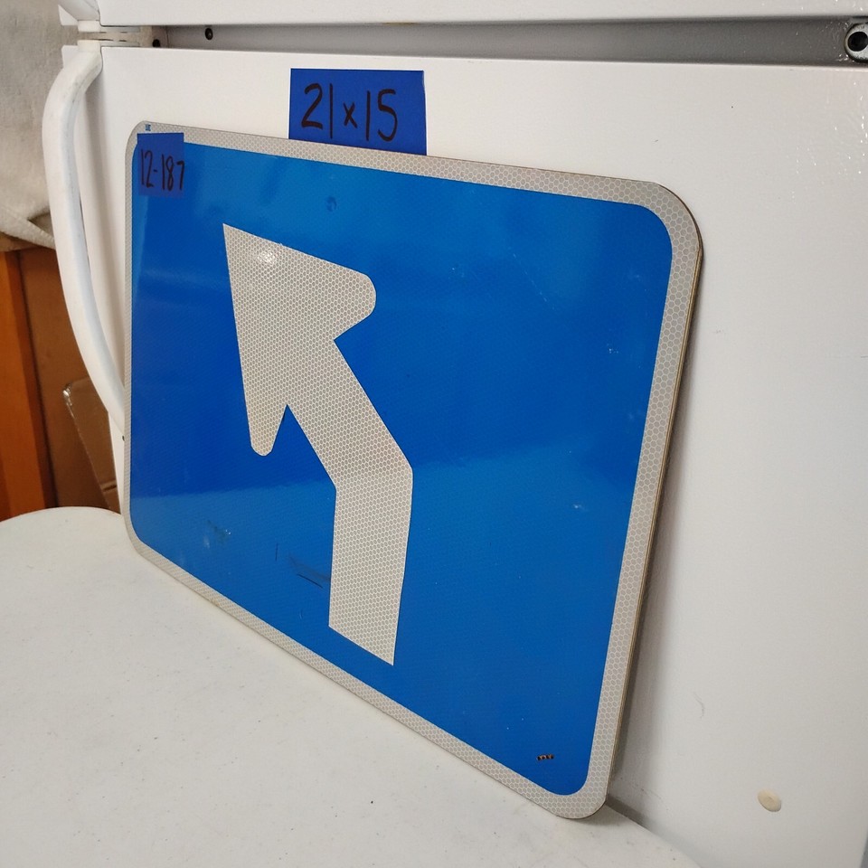 Authentic Traffic Highway Road Street Arrow Sign 45 Degree Left 21" X ...
