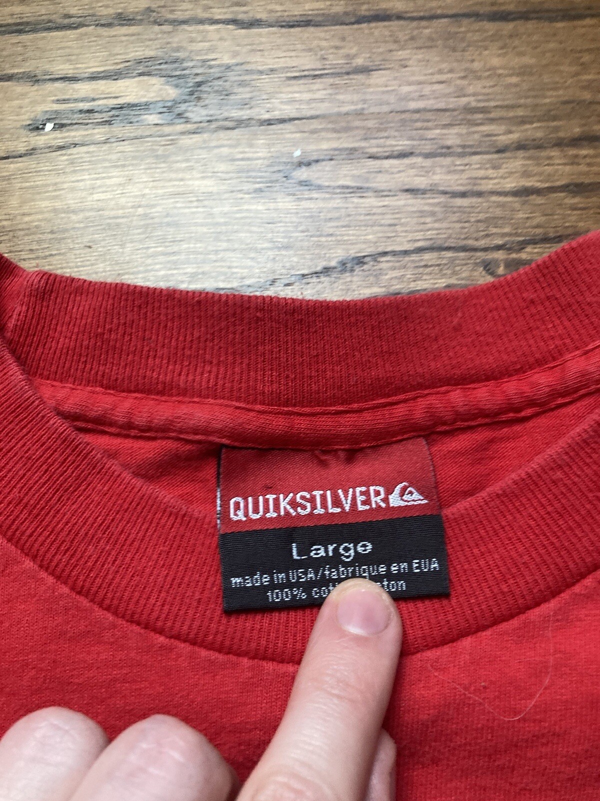 VTG Quicksilver Logo Surf Skate Long Sleeve T-Shirt T… - Gem