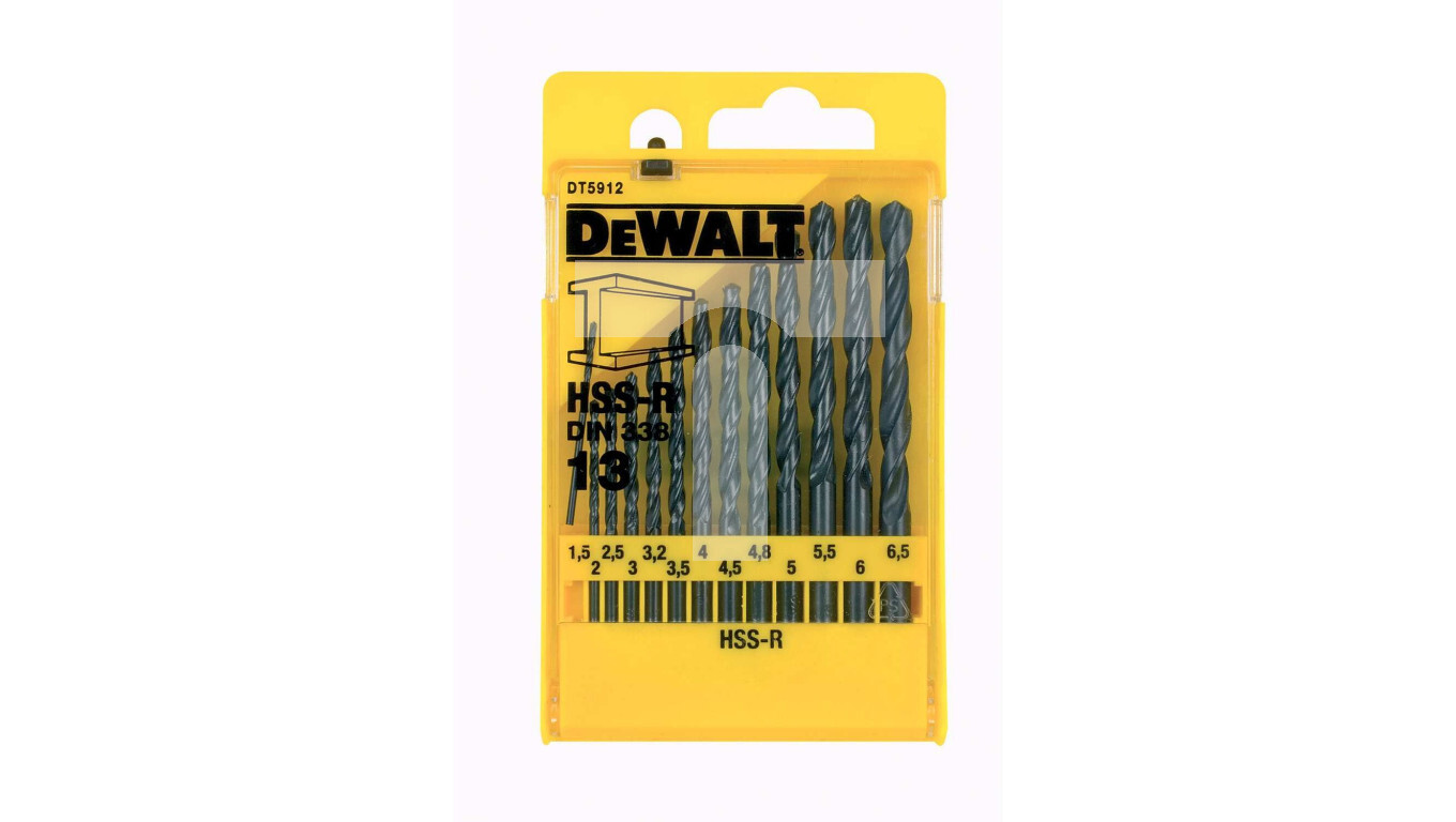 HSS-G DIN 339 metal drill bit set 1.5-6.5mm DT5912-QZ /T2UK ...
