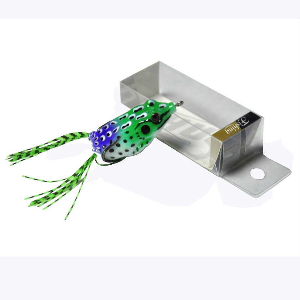 20Pcs Rubber Frog Fishing Lures Topwater Bait Hooks 6cm/2.3'' With ...