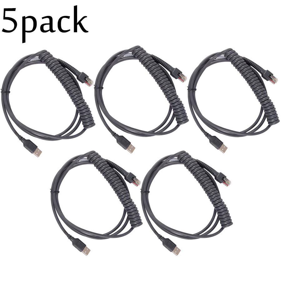 5X CBA-U12-C09ZAR 9FT Coiled USB Cable for Motorola Symbol LS2208 ...