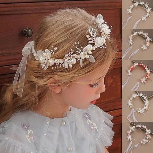 Imitated Pearl Kids Flower Crown Head Wreath Girls Adult Hair ...