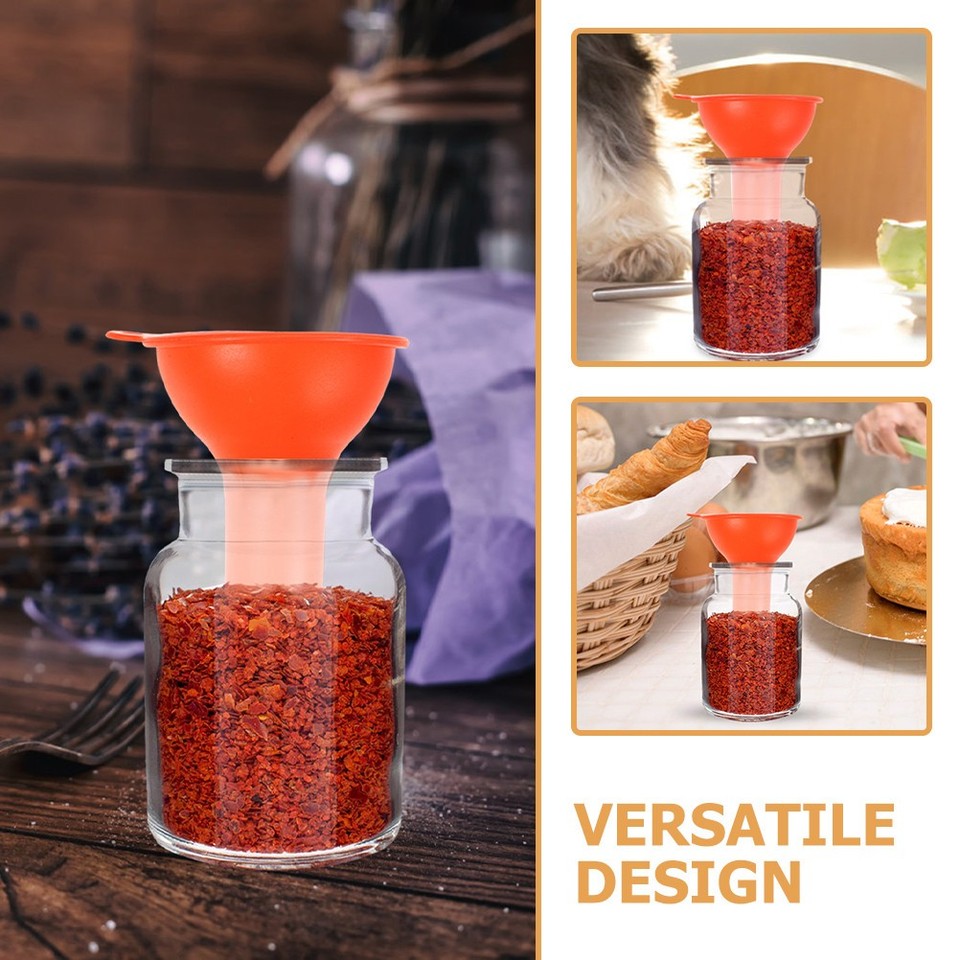2 Pcs Silicone Transfer Funnel Wide Mouth Kitchen Filling Dog Food ...